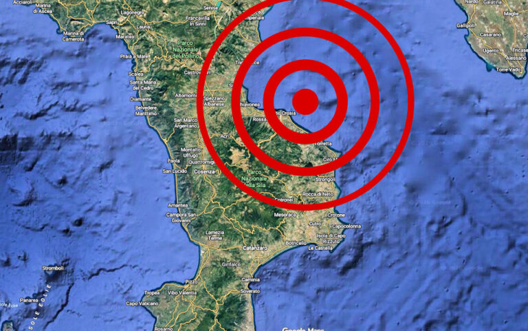 Forte scossa di terremoto oggi in provincia di Cosenza. Magnitudo 3.9 ...